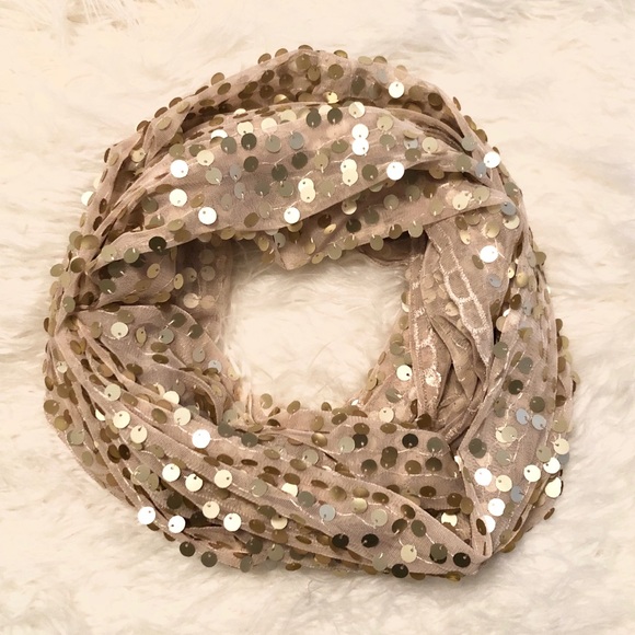 Nordstrom | Accessories | Gold Sequin Scarf | Poshmark